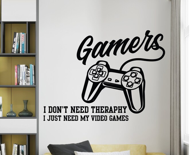 Gamers Wall Decal,game Wall Art,best Gamer Wall Sticker,vinyl Letter ...