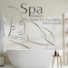Spa Salon Wall Decal,spa Center Wall Art,spa Center Sticker,spa Salon ...