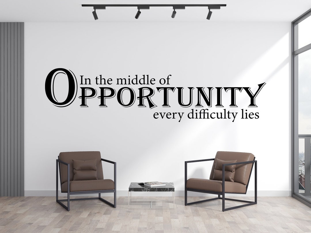 Opportunity Wall Decal Motivation Quotes Decal Office Wall Sticker ...