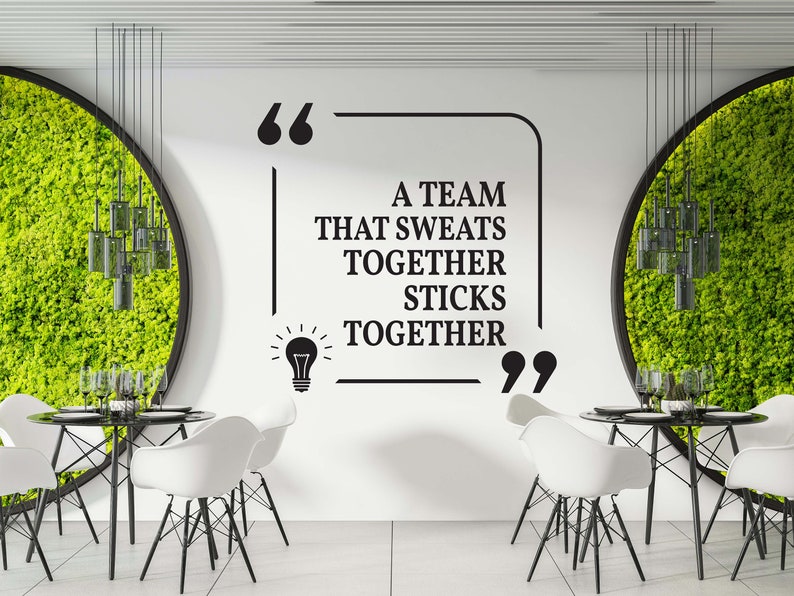 Teamwork Wall Decaloffice Wall Artteamwork Quote Wall - Etsy