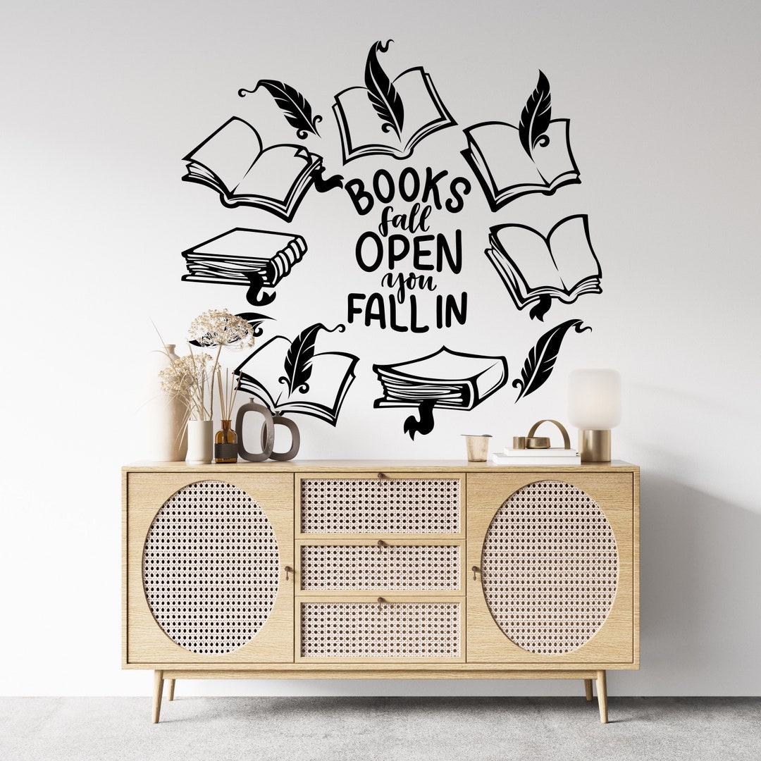 Reading Quotes Wall Decal,inspiratin Book Quotes Wall Art,vinyl Letter ...