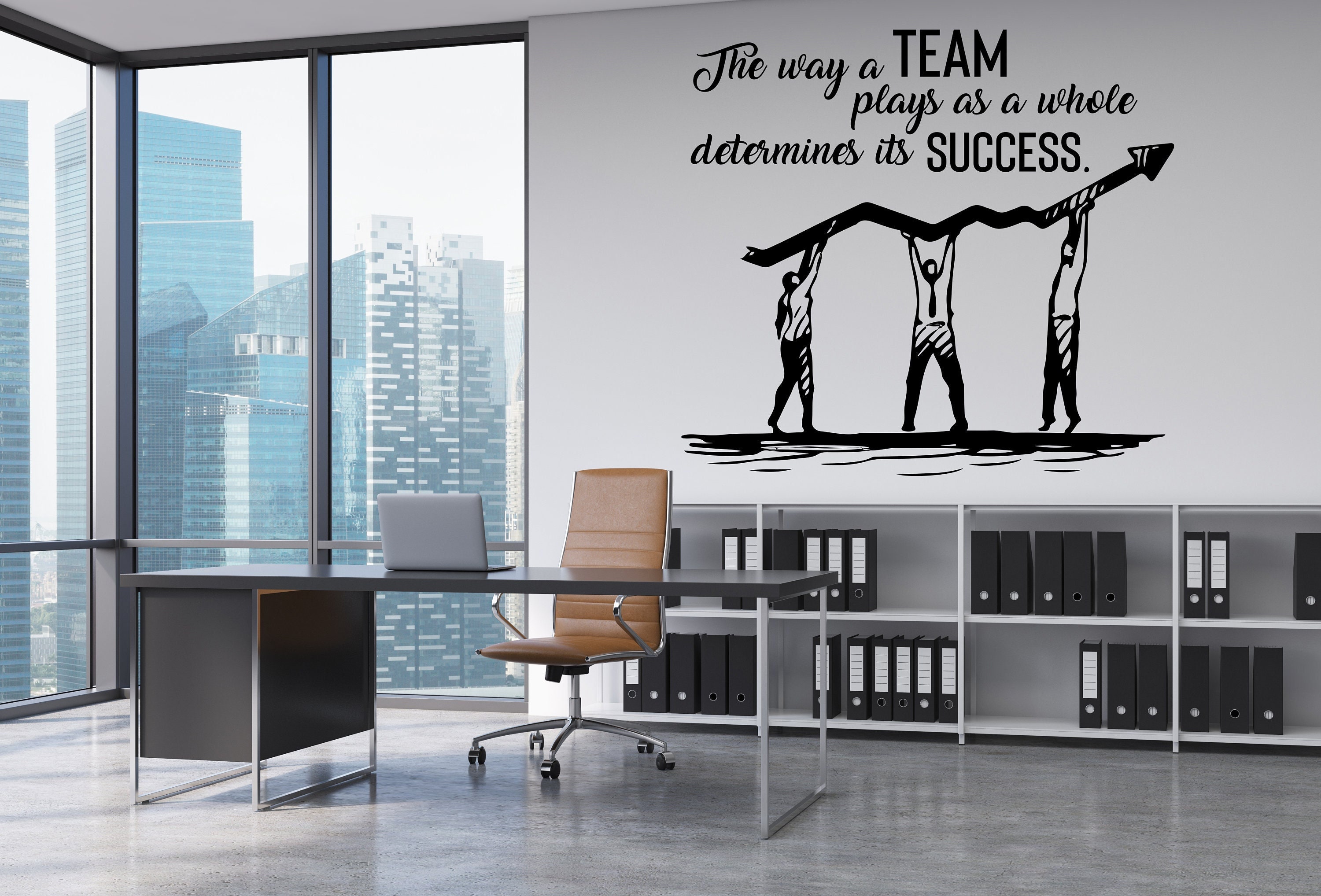 Team Work Wall Decaloffice Wall Artteam Work Quotewall - Etsy