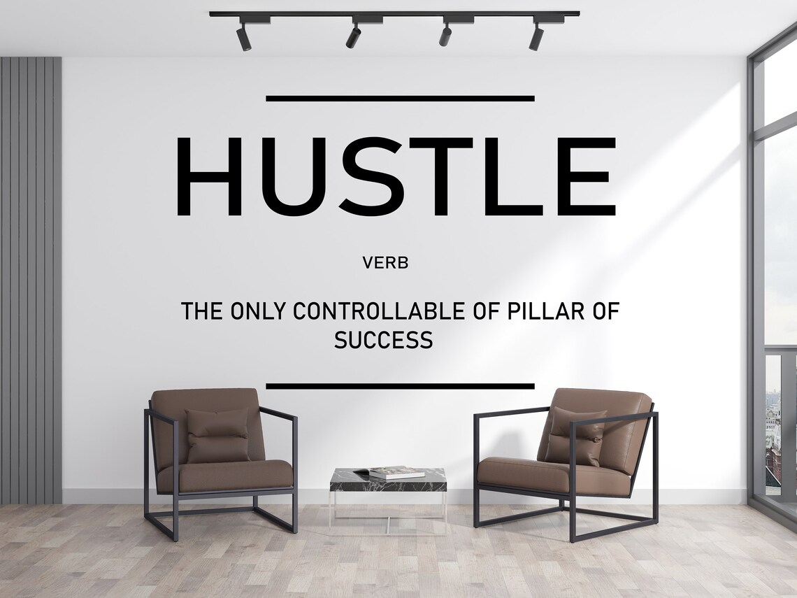 Hustle Wall Decal Motivation Quotes Decal Office Wall Sticker Office ...