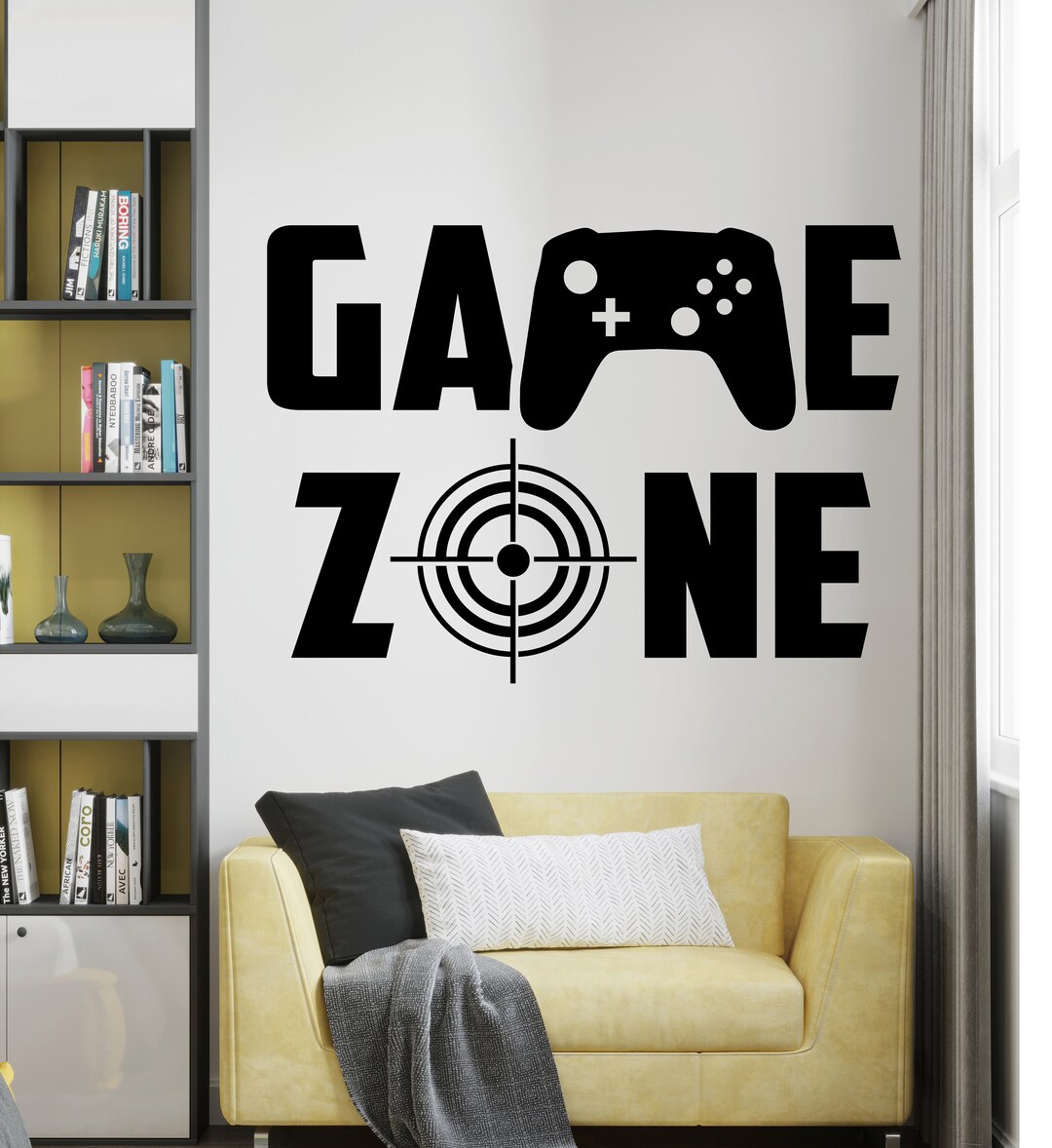 Game Zone Wall Decal,game Wall Art,best Gamer Wall Sticker,vinyl Letter ...