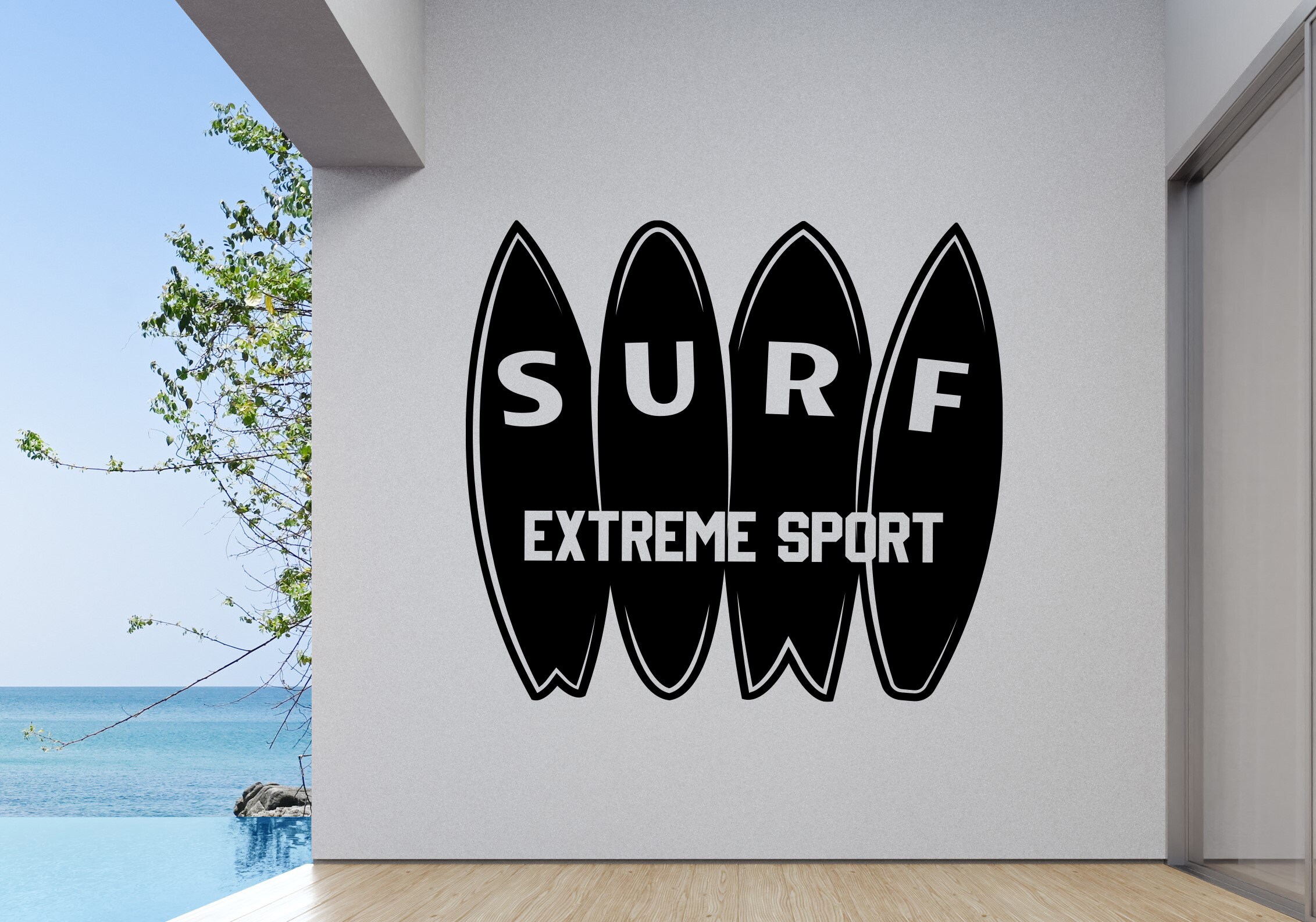 Surfing Wall DecalSurfing Wall ArtChatch The WavesExtreme | Etsy