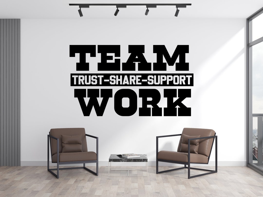 Teamwork Wall Decal,office Wall Art,teamwork Quote Wall Sticker,vinyl ...