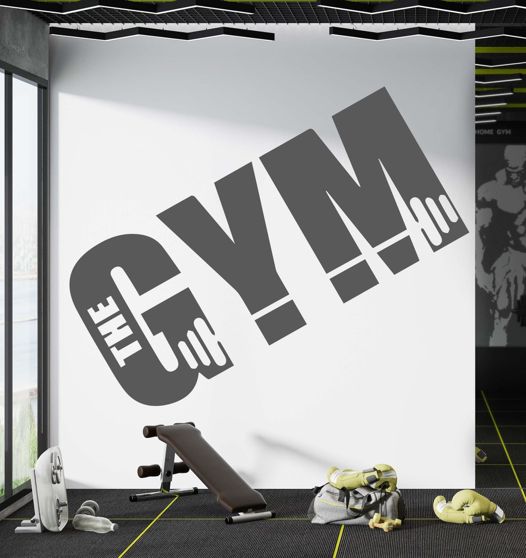 Gym Wall Decal,gym Wall Art,fitness Wall Quotes,crossfit Wall Sticker ...