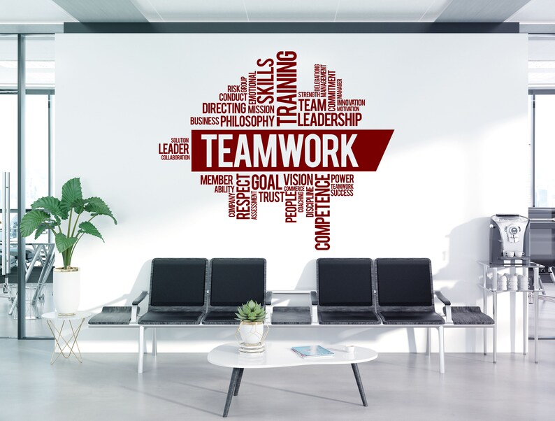 Teamwork Wall Decal,office Wall Art,teamwork Quote Wall Sticker,vinyl ...