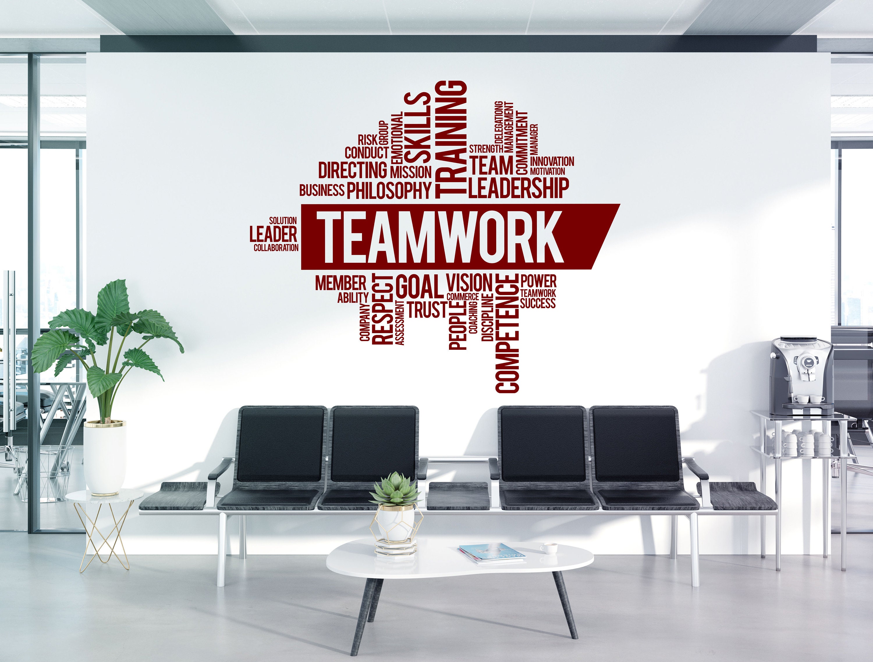 Teamwork Wall Decaloffice Wall Artteamwork Quote Wall | Etsy Canada