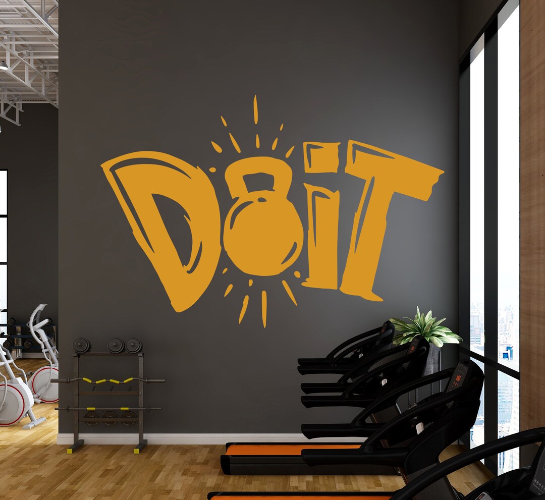 Gym Wall Decal,gym Wall Art,fitness Wall Quotes,crossfit Wall Sticker ...