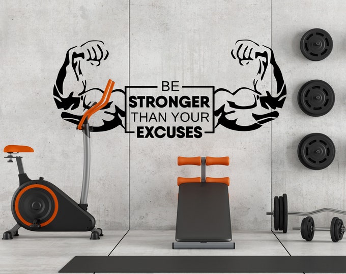 Gym Wall Decal,gym Wall Art,fitness Wall Quotes,crossfit Wall Sticker ...