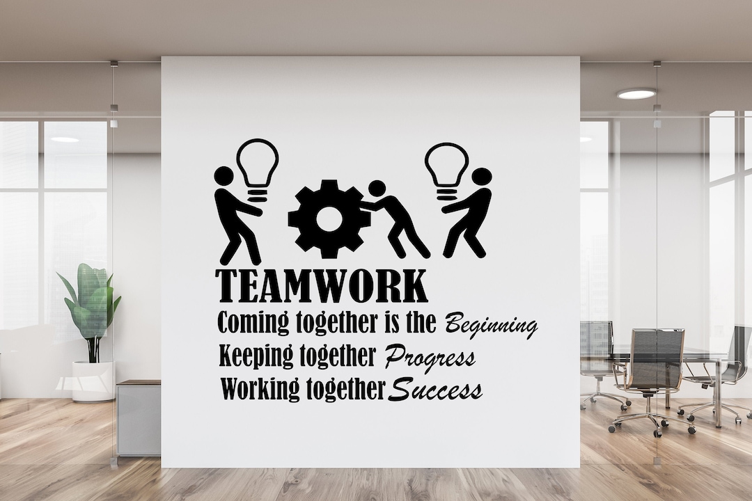 Teamwork Wall Decal,office Wall Art,teamwork Quote Wall Sticker,vinyl ...