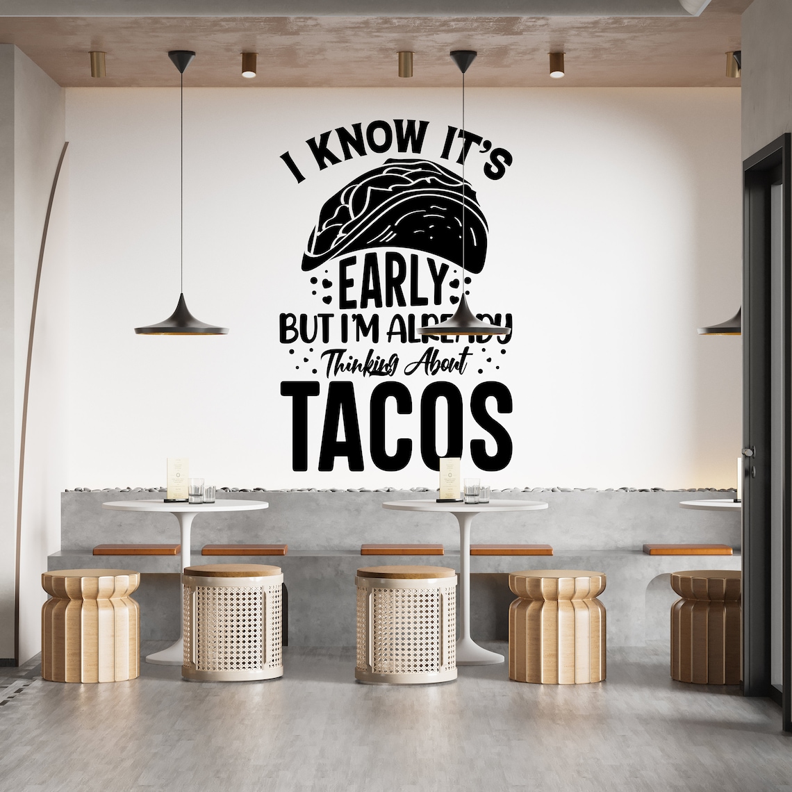 Tacos Wall Decal Tacos Wall Sticker Tacos Wall Art Fast Food - Etsy