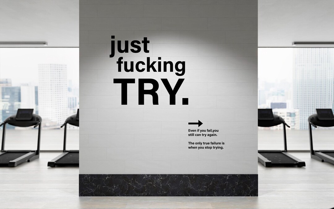 GYM Motivational Quote Wall Decal,gym Wall Art,fitness Wall Quotes ...