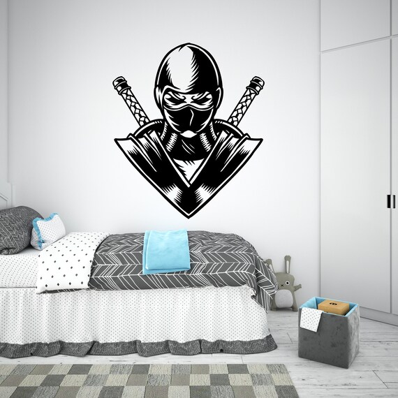 Ninja Wall Decalninja Wall Artknife Wall Stickerninja | Etsy