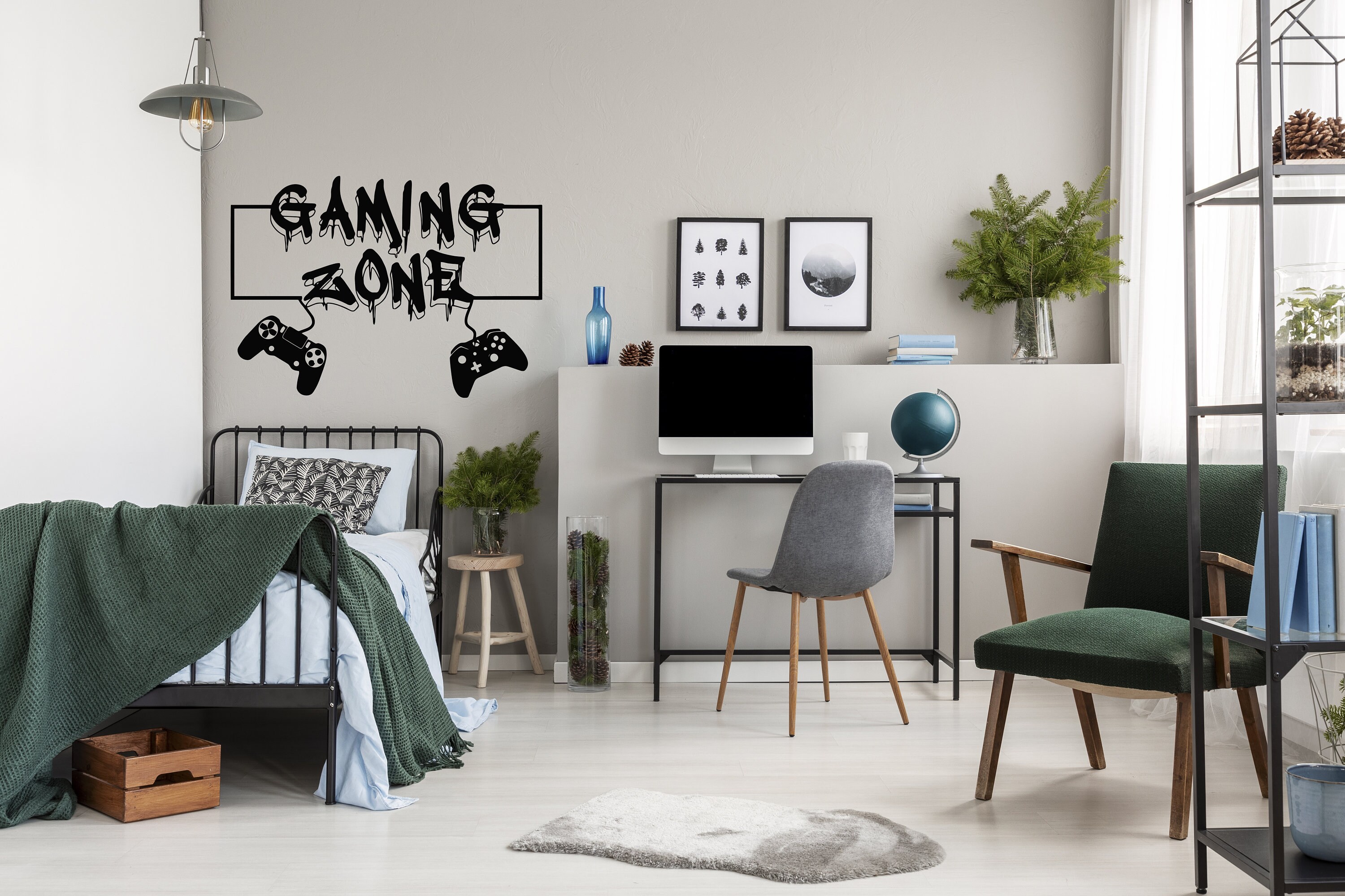 Game Zone Wall Decal,game Wall Art,best Gamer Wall Sticker,vinyl Letter ...