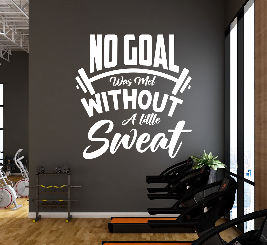 Gym Quotes Wall Decal,gym Wall Decal,gym Wall Art,fitness Wall Quotes ...