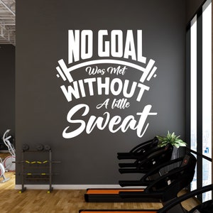 Gym Quotes Wall Decal,gym Wall Decal,gym Wall Art,fitness Wall Quotes ...