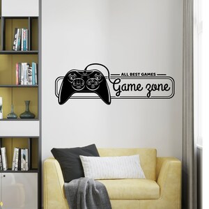 Game Zone Wall Decal,game Wall Art,best Gamer Wall Sticker,vinyl Letter ...