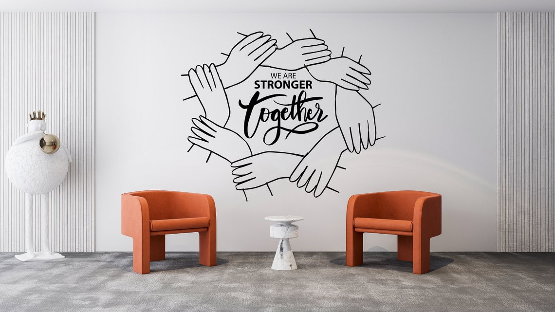 Teamwork Wall Decal Motivation Quotes Decal Office Wall Sticker Office ...