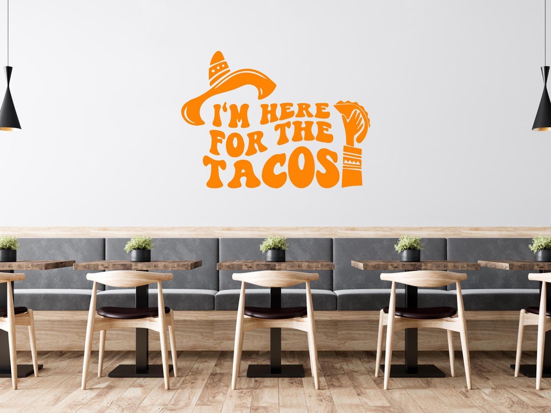 Tacos Wall Decal Tacos Wall Sticker Tacos Wall Art Fast Food Wall Decal ...