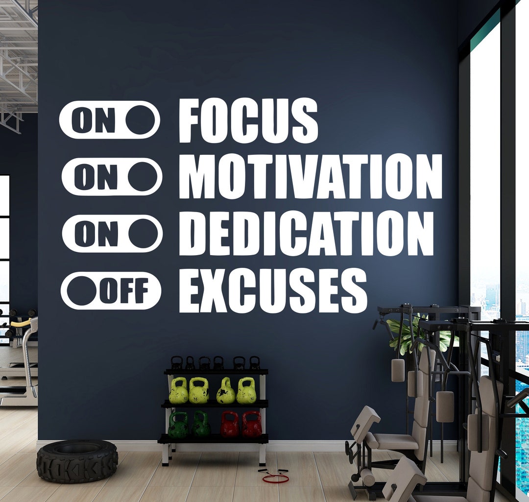Gym Wall Decal,gym Wall Art,fitness Wall Quotes,crossfit Wall Sticker ...