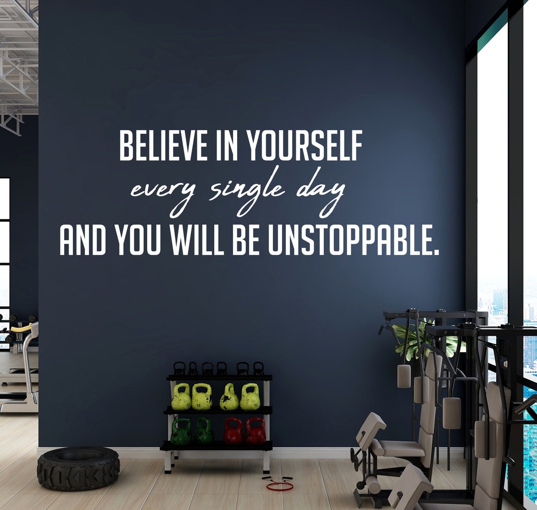Gym Wall Decal,gym Wall Art,fitness Wall Quotes,crossfit Wall Sticker ...