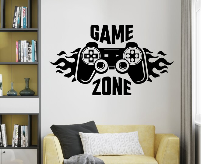 Game Zone Wall Decal,game Wall Art,best Gamer Wall Sticker,vinyl Letter ...