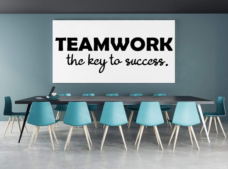 Teamwork Wall Decal Motivation Quotes Decal Office Wall - Etsy