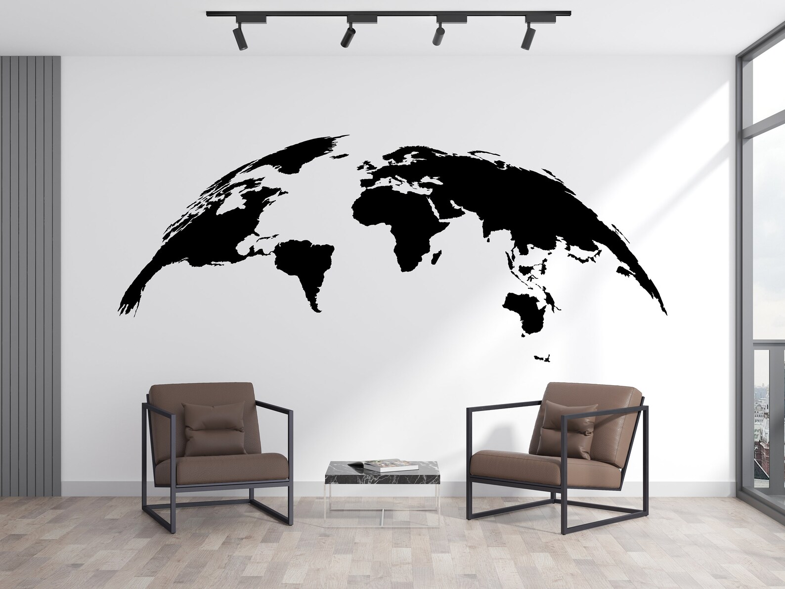 World Map Wall Decal Map Wall Decal Map Wall Sticker World - Etsy
