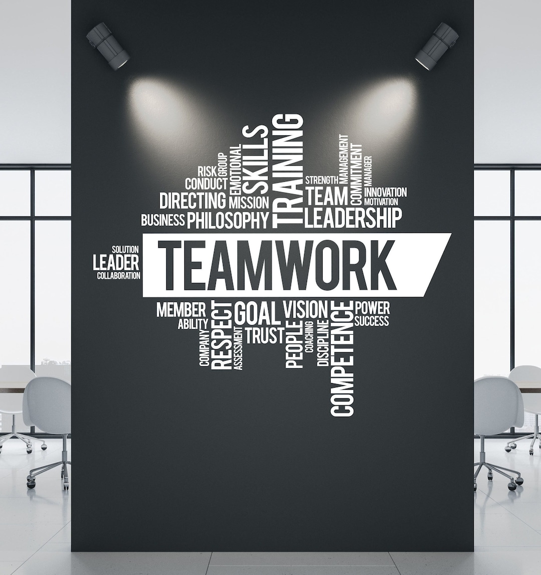 Teamwork Wall Decal,office Wall Art,teamwork Quote Wall Sticker,vinyl ...