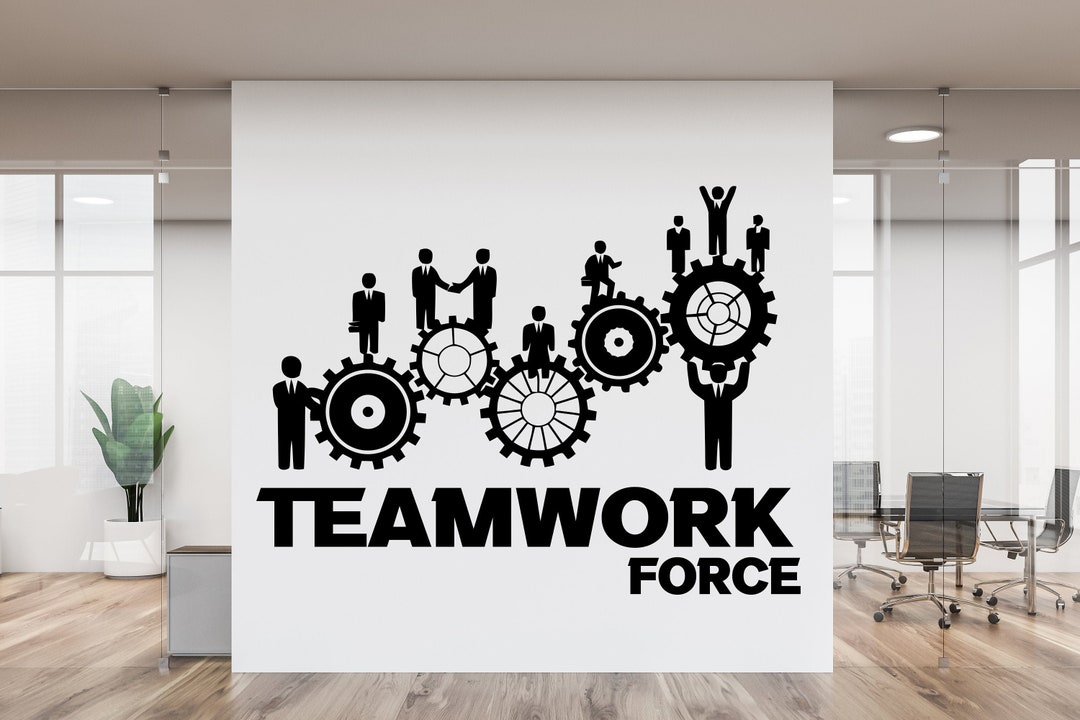 Teamwork Wall Decal,office Wall Art,teamwork Quote Wall Sticker,vinyl ...