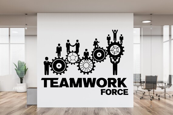 Teamwork Wall Decaloffice Wall Artteamwork Quote Wall - Etsy