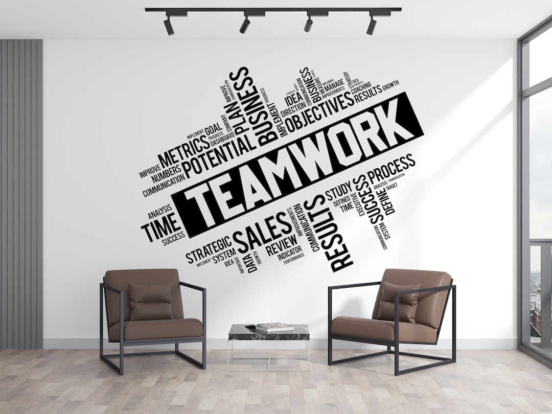 Teamwork Wall Decal,office Wall Art,teamwork Quote Wall Sticker,vinyl ...