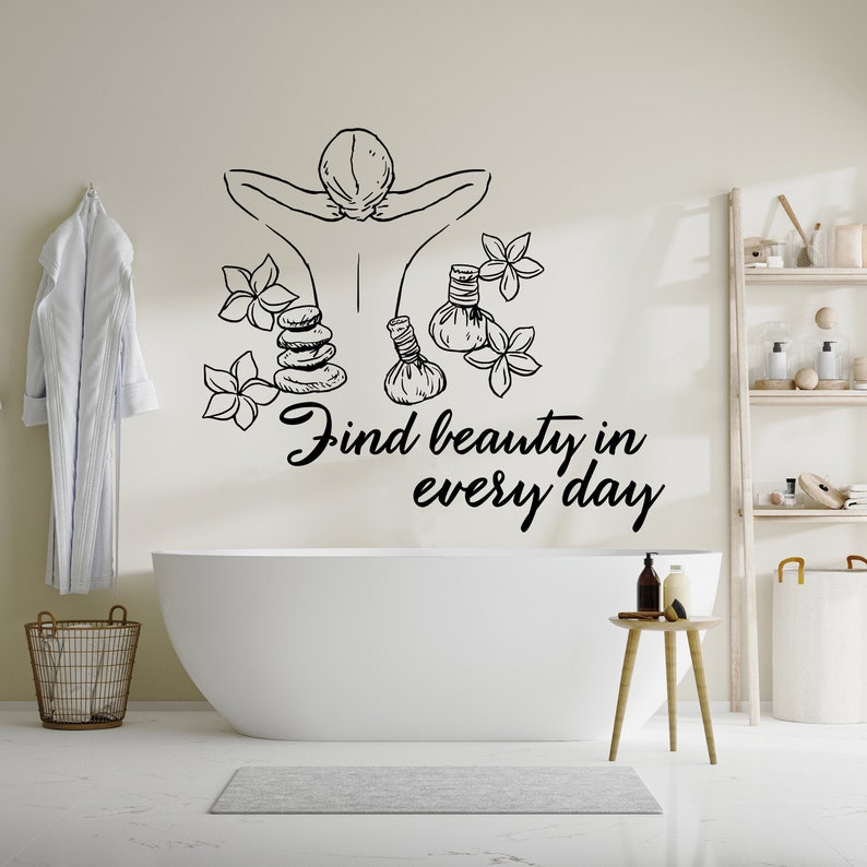 Spa Quotes Wall Decals Spa Therapy Beauty Decal Vinyl Sticker - Etsy