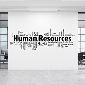 Human Resources Decals - Office Decal-office Wall Sticker-vinyl Decals ...