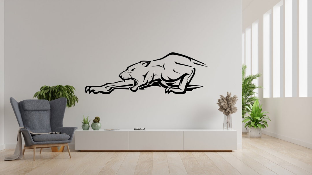 Puma Animal Wall Decal,puma Wall Decal,wild Animal Wall Sticker,puma ...