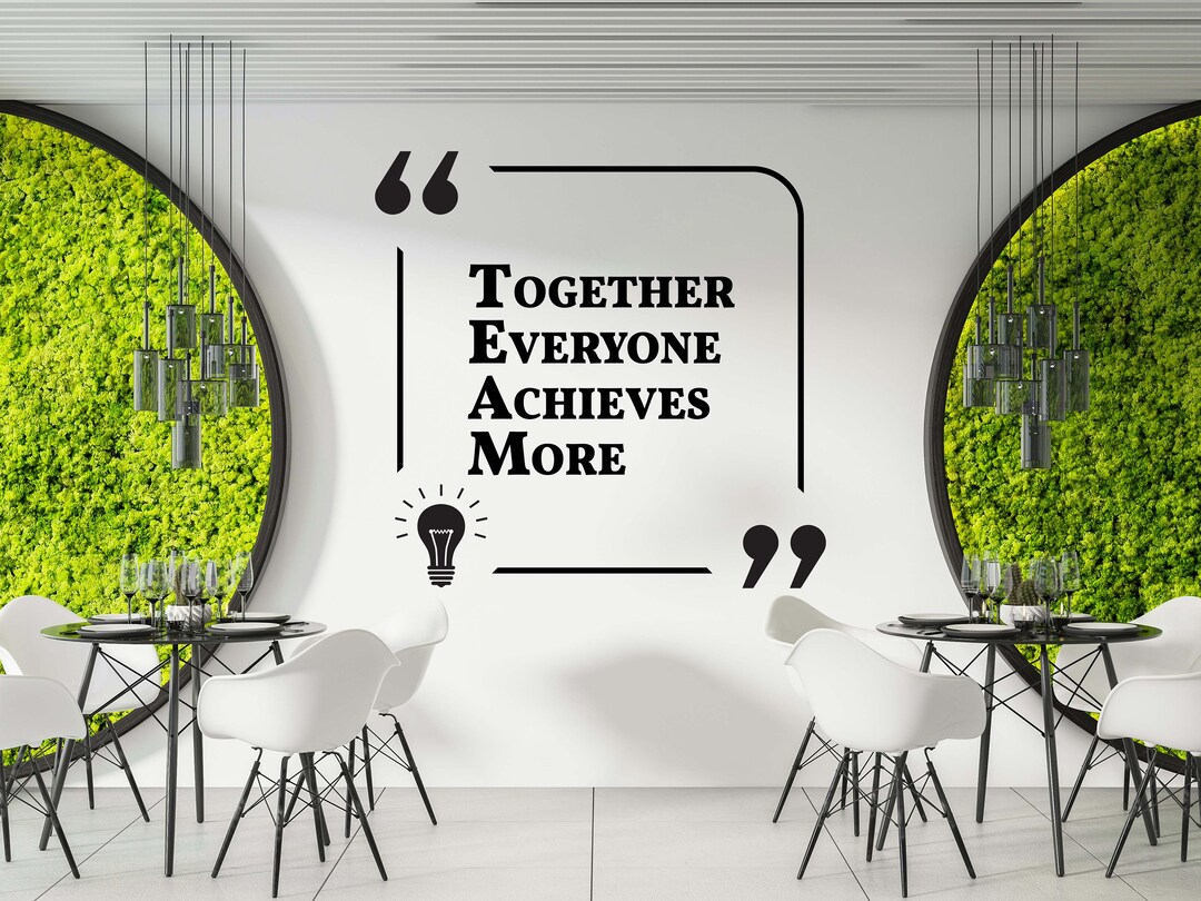Teamwork Wall Decal,office Wall Art,teamwork Quote Wall Sticker,vinyl ...