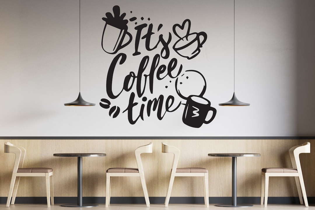 Coffee Wall Decal, Kitchen Decal, Dining Room Decal, Coffee Sticker ...