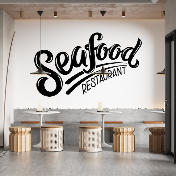 Fish Store Wall Decalseafood Wall Stickerfish Restaurant - Etsy