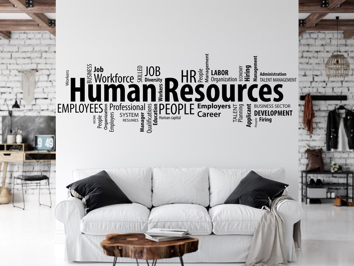 Human Resources Decals - Office Decal-office Wall Sticker-vinyl Decals ...