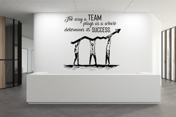 Team Work Wall Decaloffice Wall Artteam Work Quotewall | Etsy