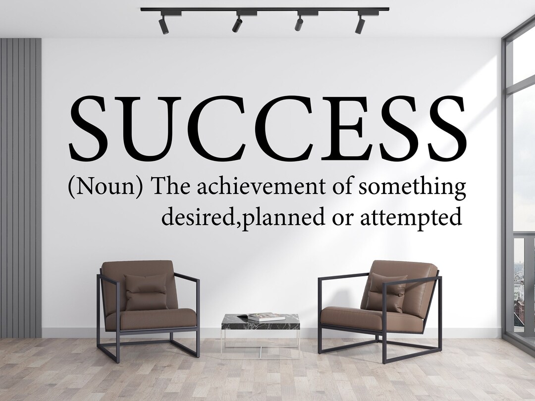 Success Wall Decal Motivation Quotes Decal Office Wall Sticker Office ...