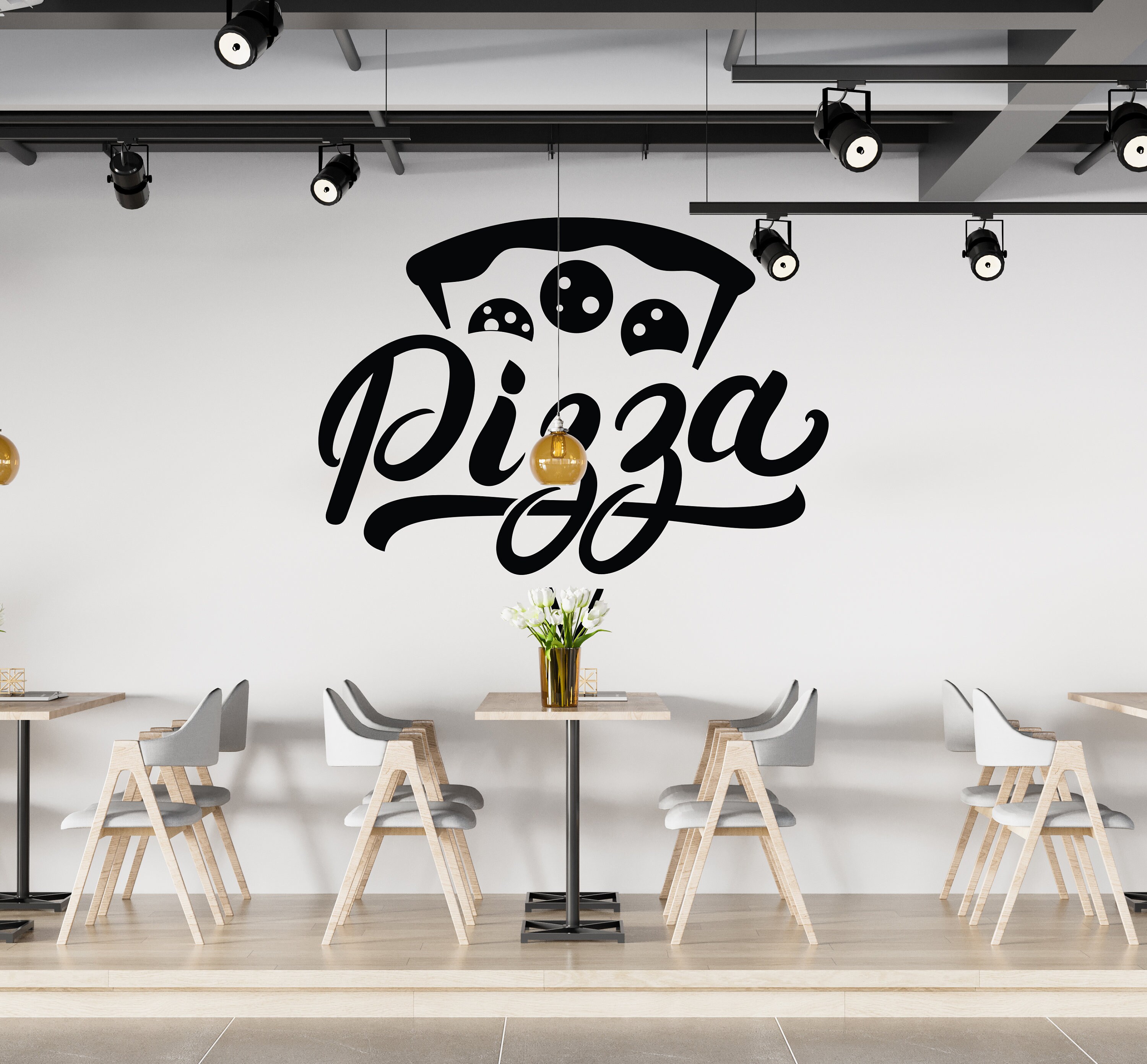 Pizza Wall Decal,pizza Shop Wall Art,pizza Restaurant Wall Sticker ...