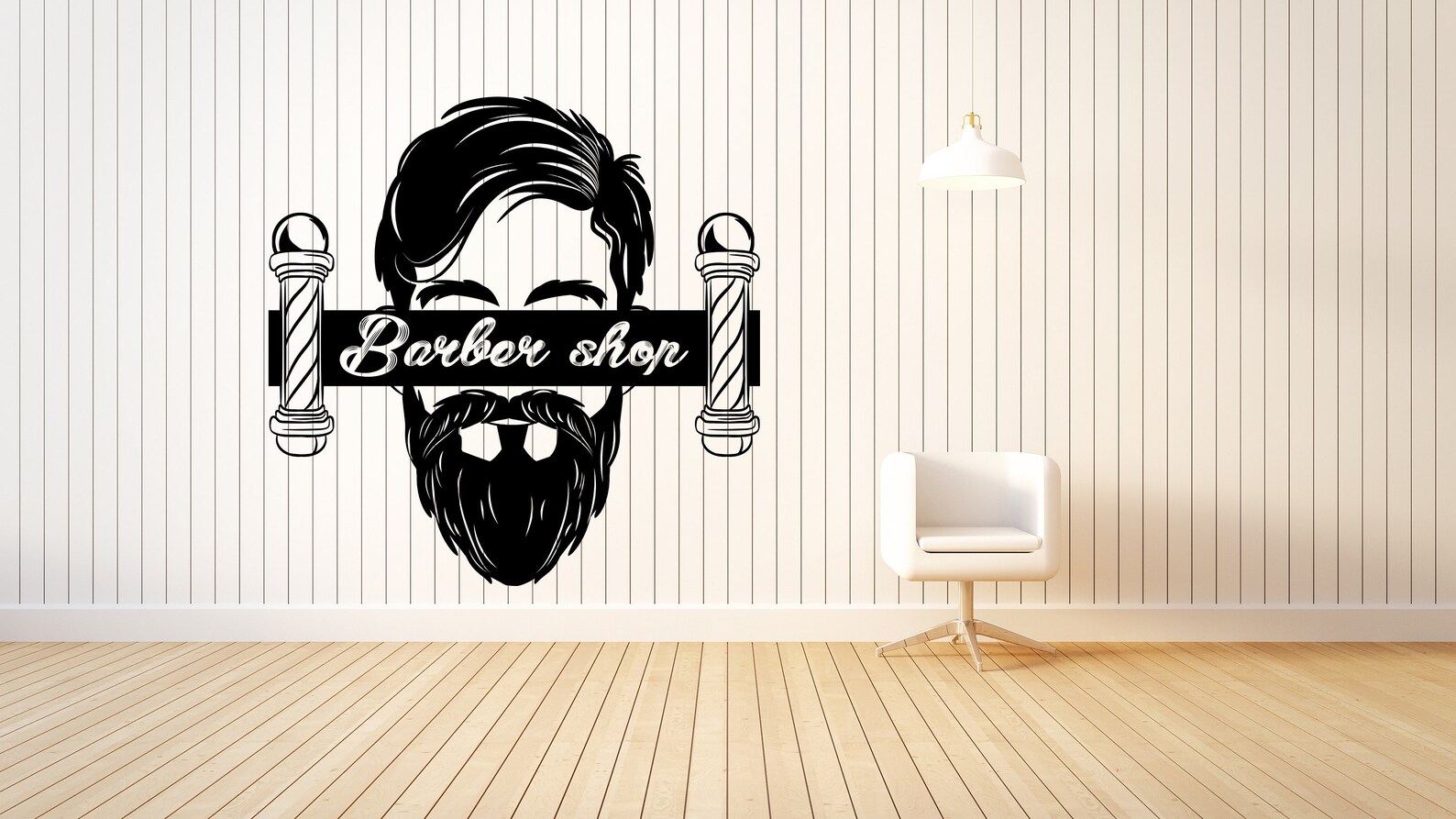 Barber Shop Wall Decal Hair Salon Wall Art Barber Shop Wall - Etsy