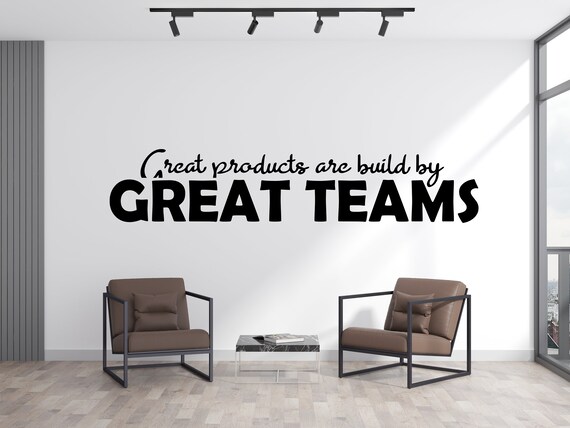 Teamwork Wall Decal Motivation Quotes Decal Office Wall - Etsy