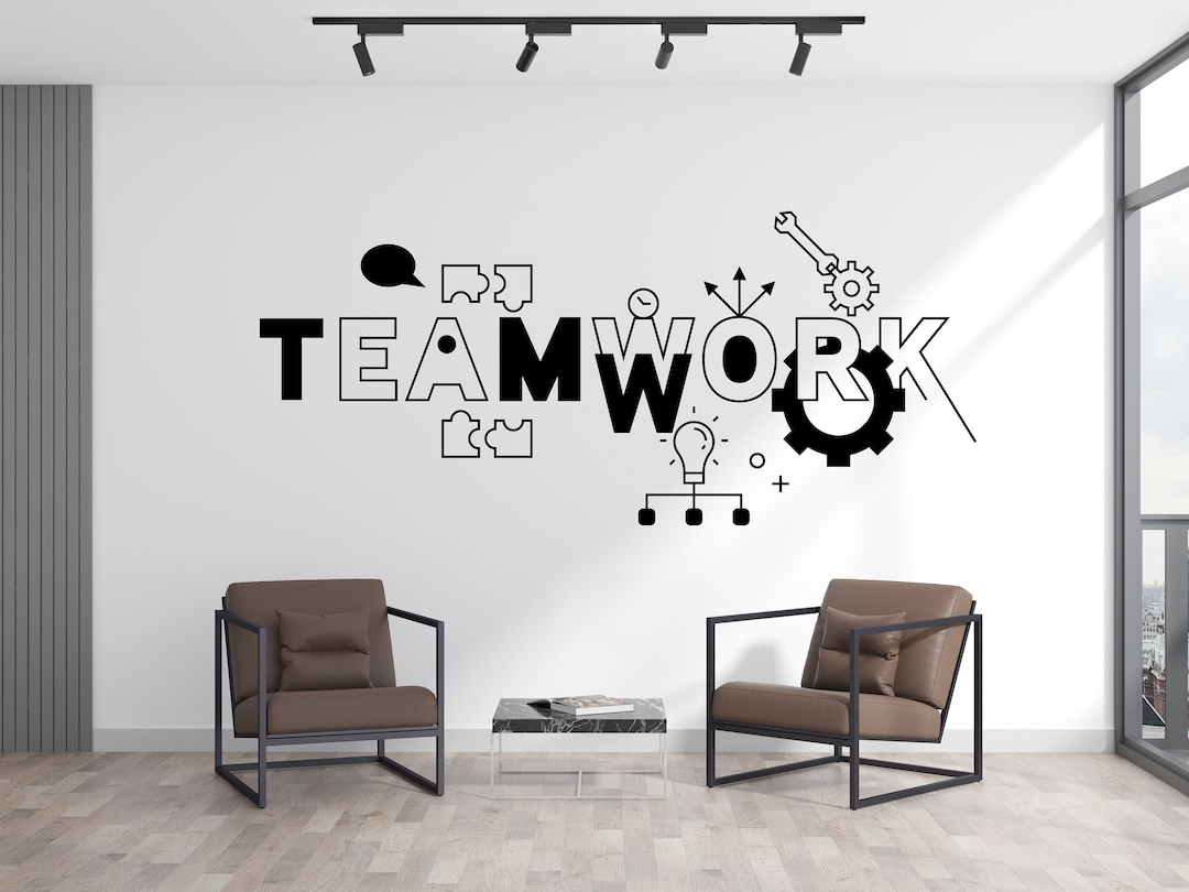 Teamwork Wall Decal,office Wall Art,teamwork Quote Wall Sticker,vinyl ...