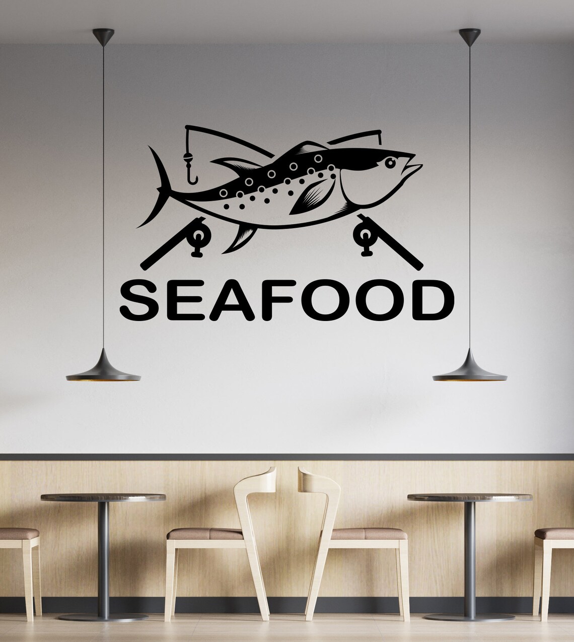 Fish Store Wall Decalseafood Wall Stickerfish Restaurant | Etsy