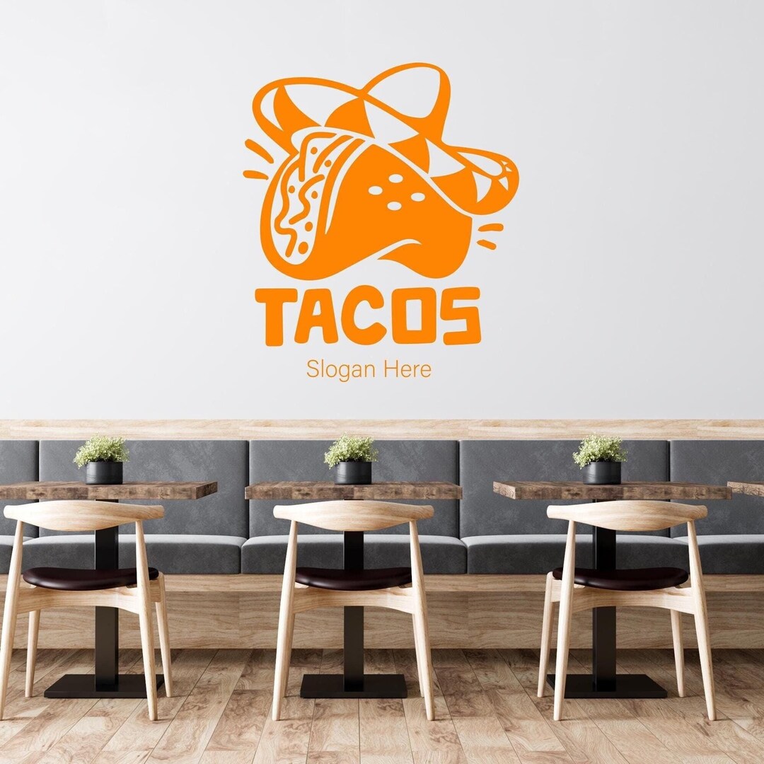 Tacos Wall Decal Tacos Wall Sticker Tacos Wall Art Fast Food Wall Decal ...