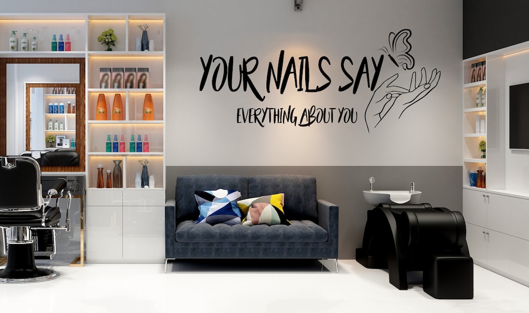Nails Studio Wall Decal Nails Wall Stickernails Studio Wall - Etsy
